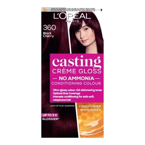 L'Oreal Paris Casting Creme Gloss Semi-Permanent Hair Color 360 Black ...