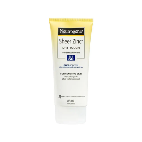 Neutrogena Sheer Zinc Dry Touch Mineral SPF 50 Sunscreen Lotion 88ml ...